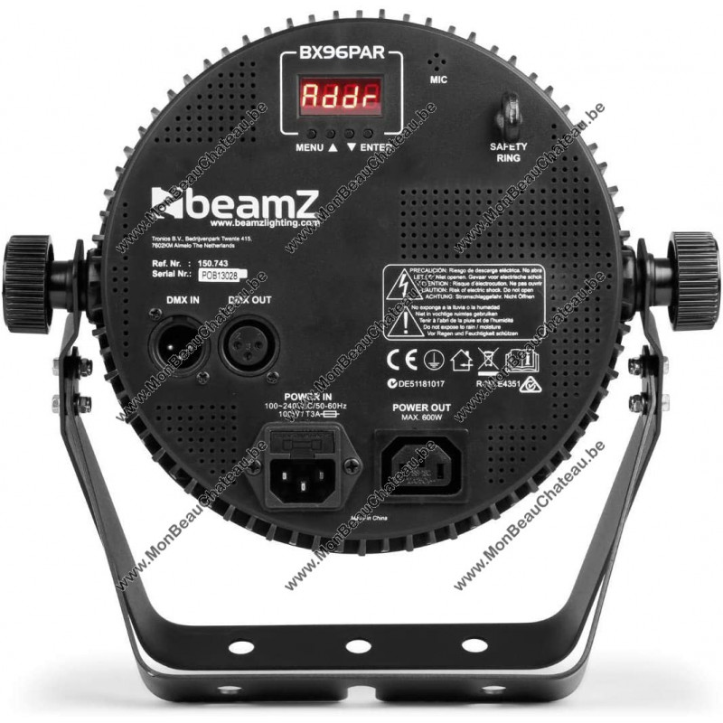 Projecteur PAR Beamz BX96 led en location pour animer vos soirées